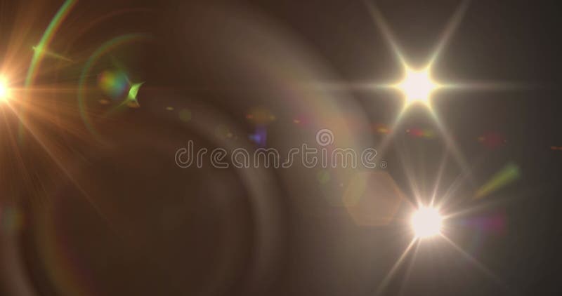 Image of Spotlight with Lens Flare and Light Beams Moving Over Dark ...