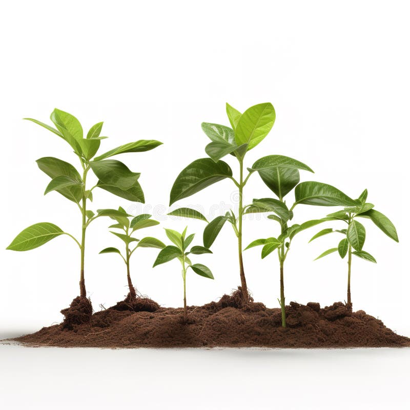 Image of Sprout Plant Sprouted from a Seed on a White Background ...
