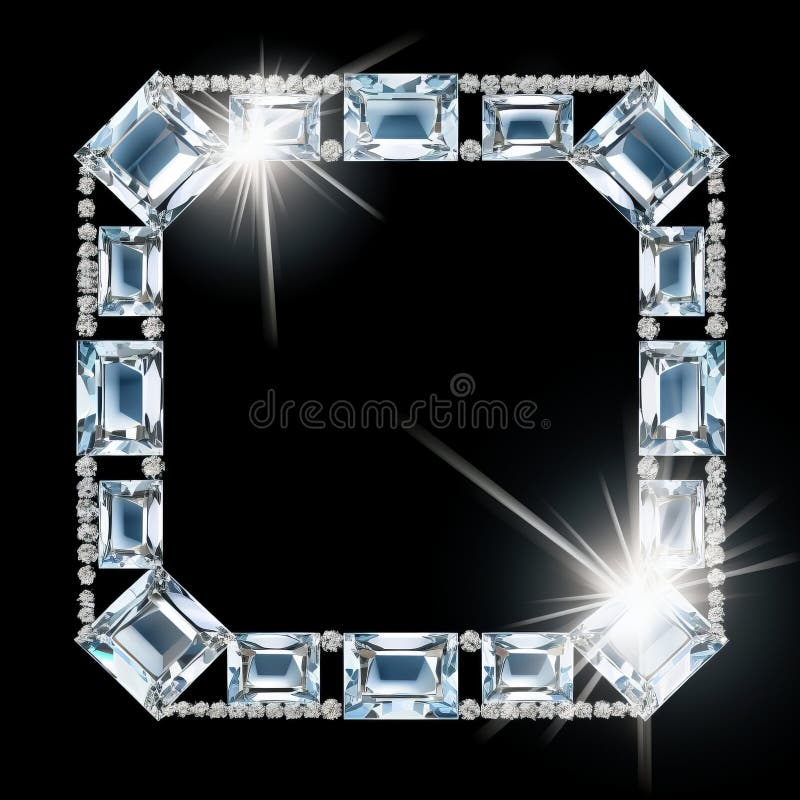 An Image of a Square Frame Made Up of Diamonds Stock Illustration ...