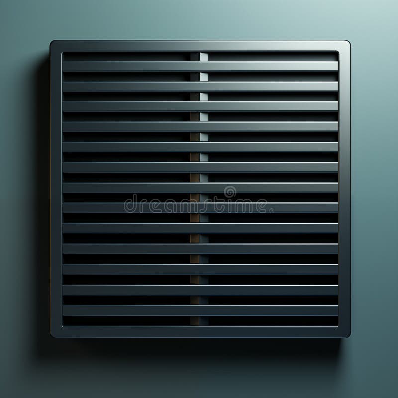 Structured Ventilation: Metallic Grill on Blue Background Stock ...
