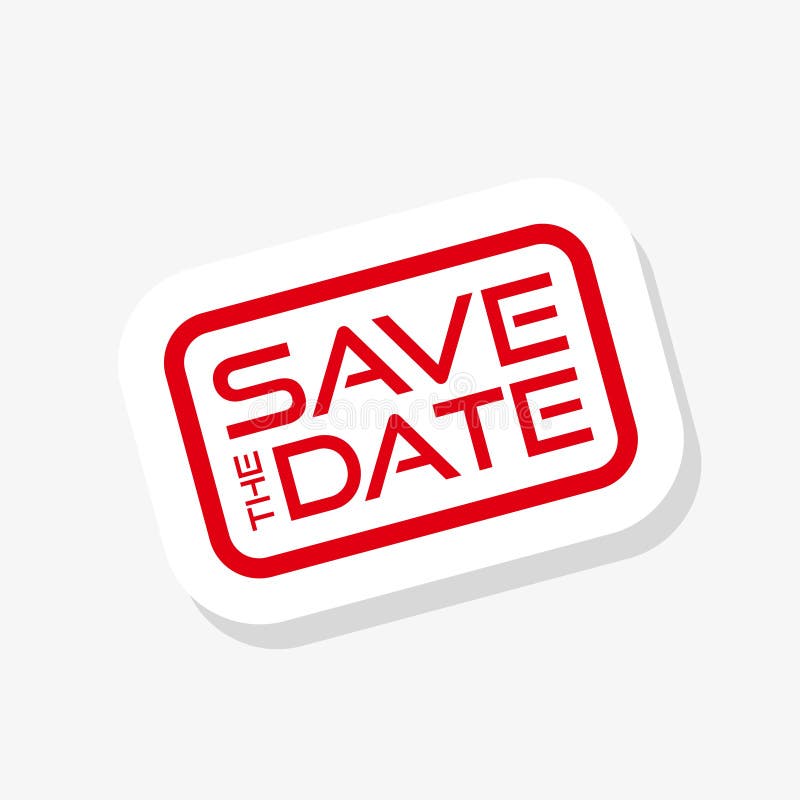 Save the Date Sign Sticker Icon Stock Vector - Illustration of sticker ...