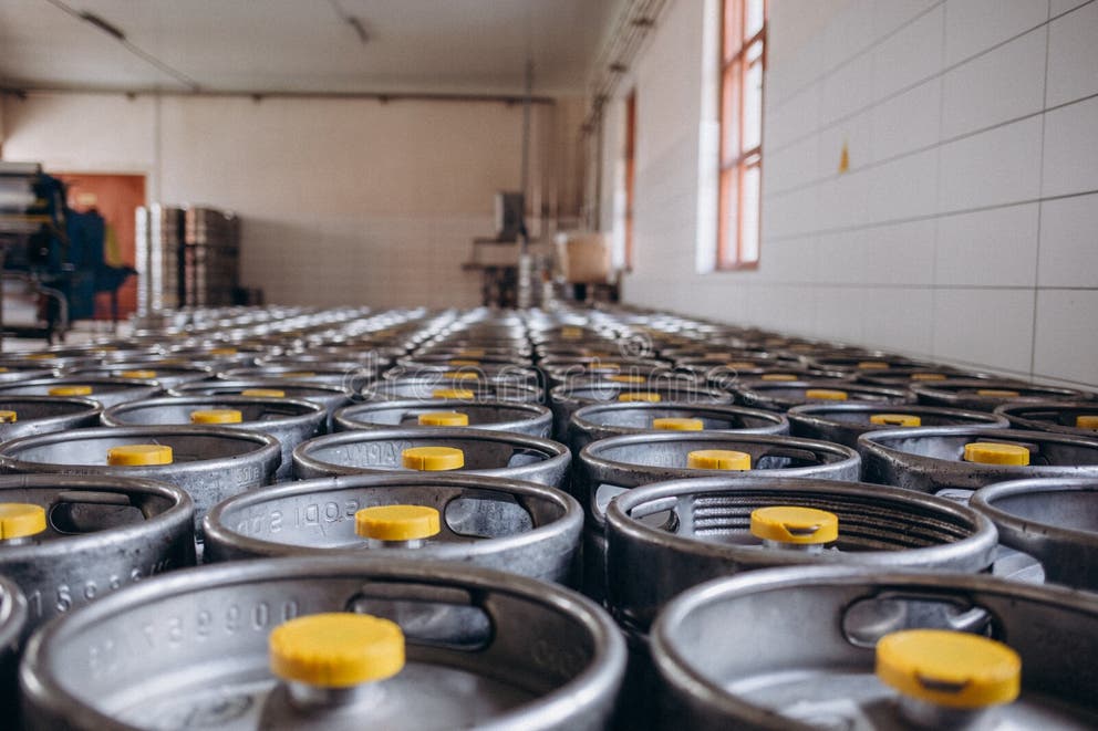 Image of a Stack of Beer Barrels. Beer Factory Stock Photo - Image of ...