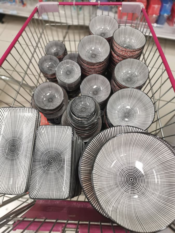 Stacked of Different Sizes and Shapes of Ceramic Dishware. Stock Image ...