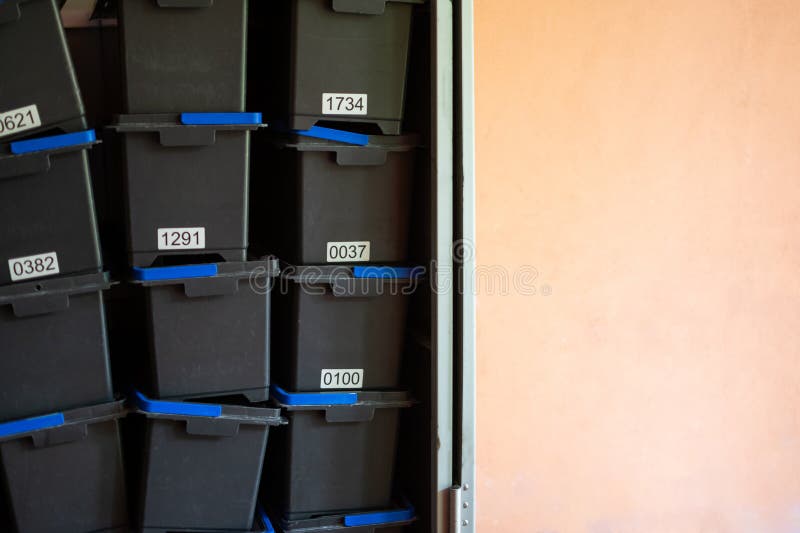 Stacked Storage Boxes with Numbering Showing Order and Organization in ...