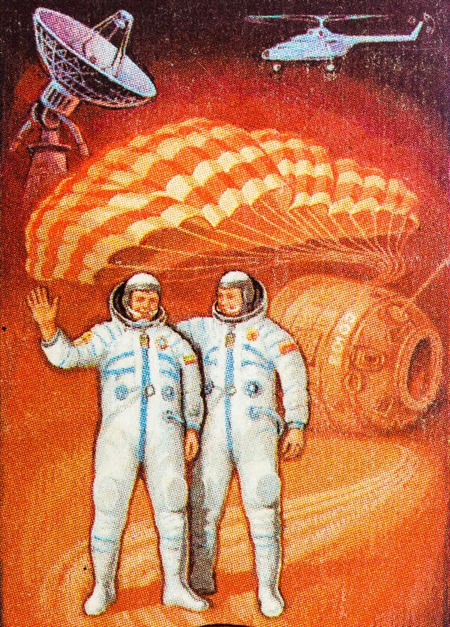 Image from Stamp Printed in the Soviet Union. Theme of Cosmos, Space ...