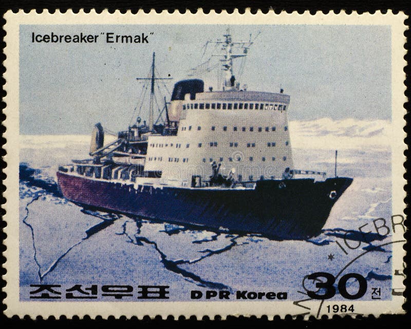 Postage Stamp Icebreaker Ermak North Korea 1984 Editorial Photo - Image ... Postage Stamp Icebreaker Ermak North Korea 1984 Editorial Photo - Image ...