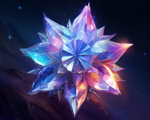 An Image of a Star with Crystals on it Stock Illustration ...