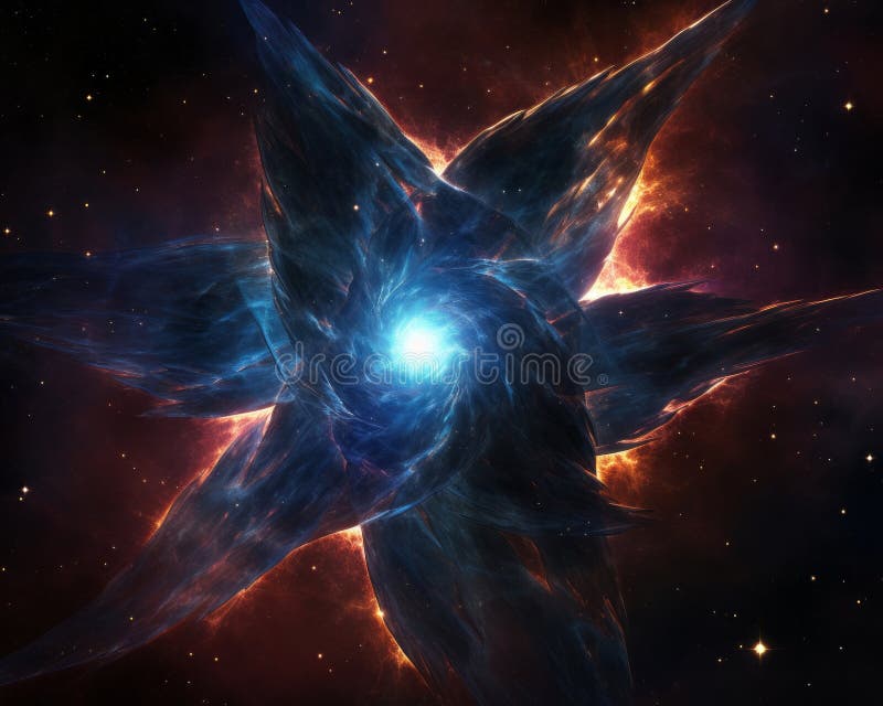 An Image of a Star in Space Stock Illustration - Illustration of ...
