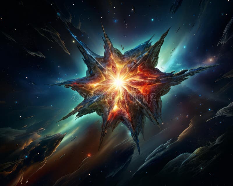 An Image of a Star in Space Stock Illustration - Illustration of ...