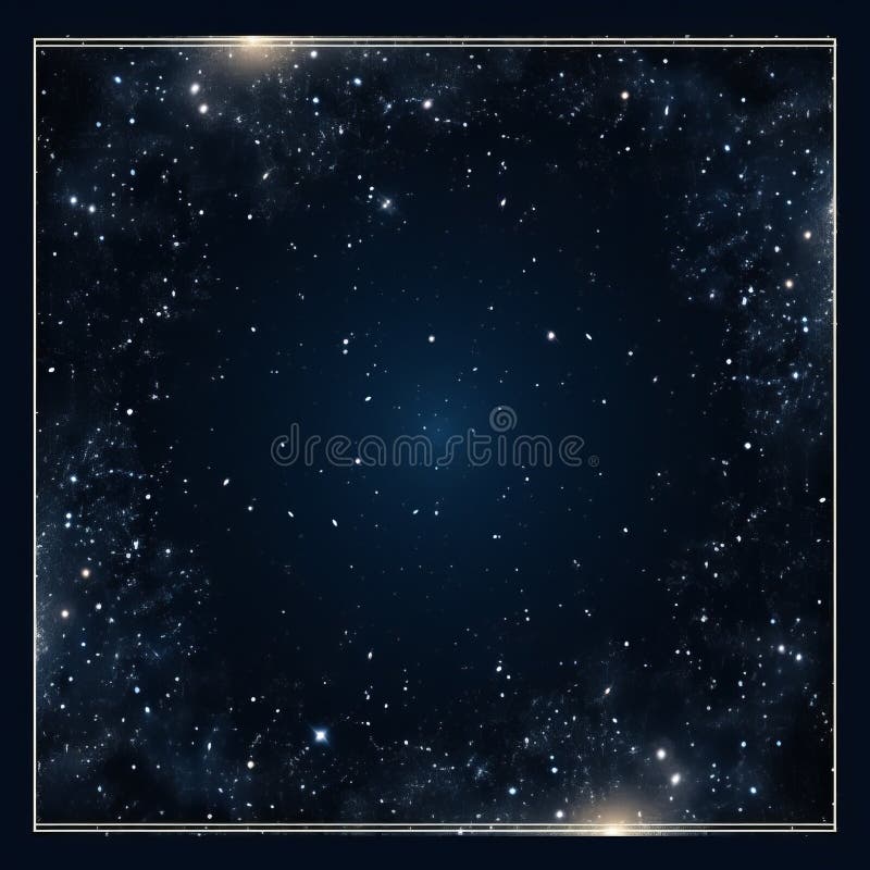 An Image of a Starry Night Sky with a Frame Around it Stock ...