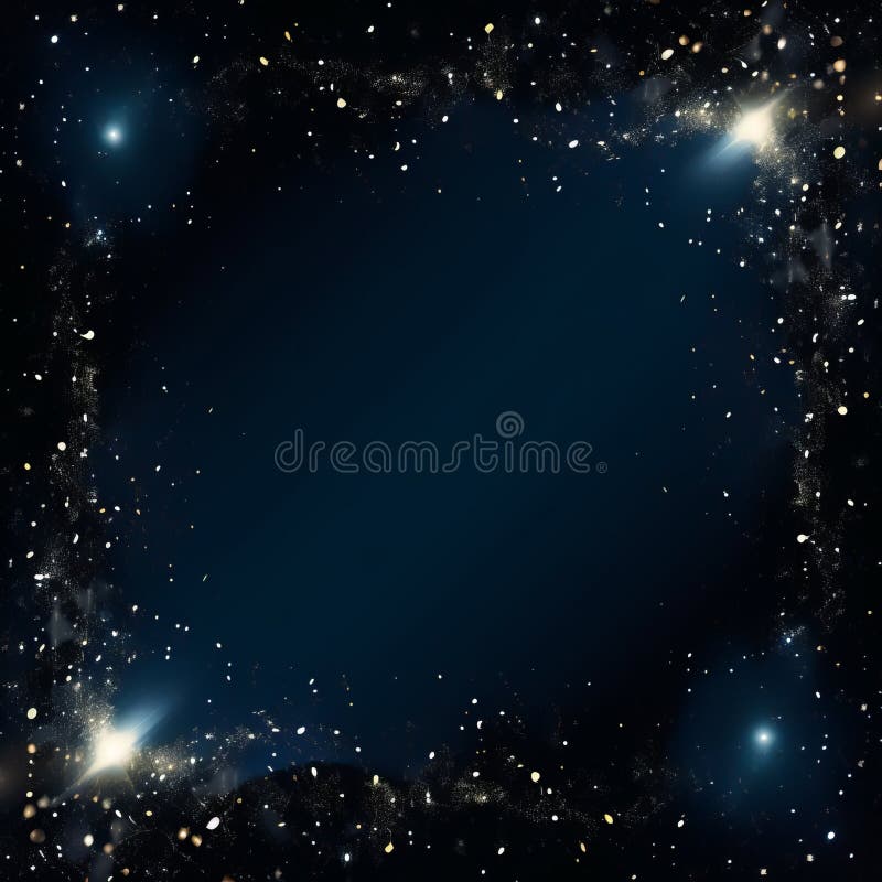 An Image of a Starry Sky with a Square Frame in the Center Stock ...