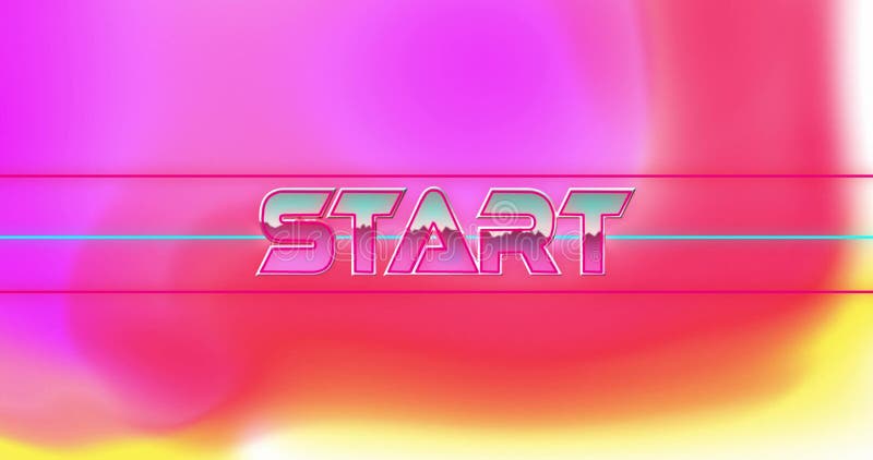 Image of Start Text Over Colourful Background Stock Illustration ...