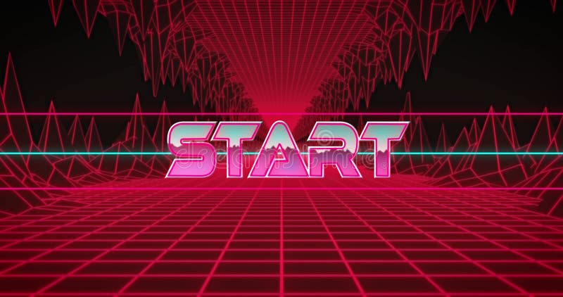 Image of Start Text Over Digital Tunnel Stock Illustration ...