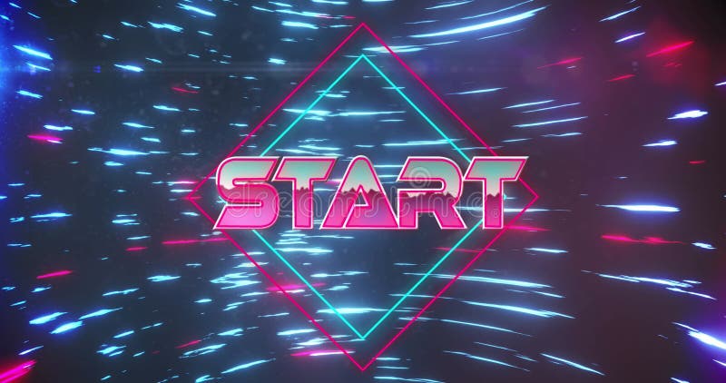 Image of Start Text Over Moving Light Trails Stock Illustration ...