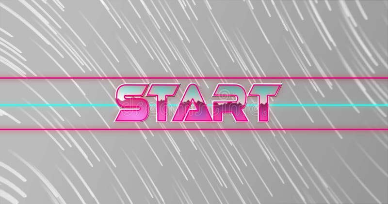 Image of Start Text Over Moving White Light Trails Stock Illustration ...