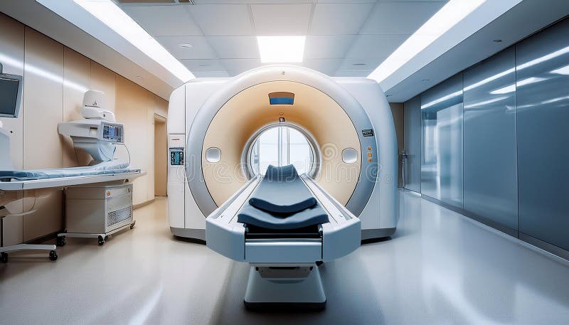 Modern MRI Machine in a High-tech Medical Facility Setting Stock ...