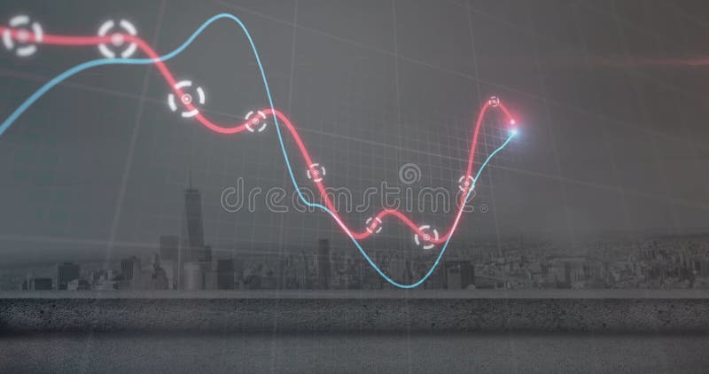 Image of Statistical Data Processing Against Aerial View of Cityscape ...