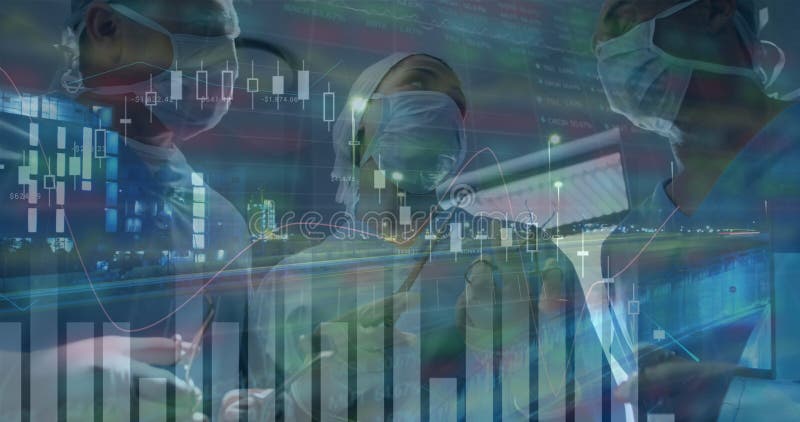 Image of Statistical Data Processing Over Team of Surgeons Performing ...