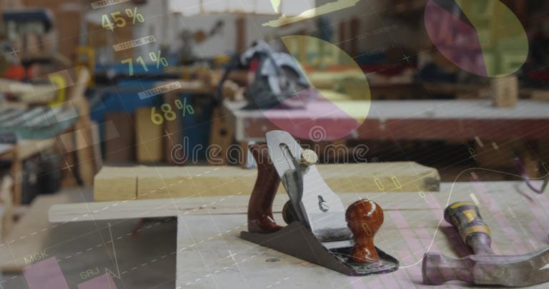 Image of Statistics and Data Processing on Grey Background Stock Image ...