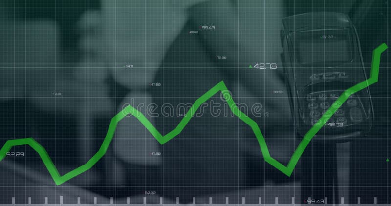 Image of Statistics and Data Processing on Grey Background Stock Photo ...