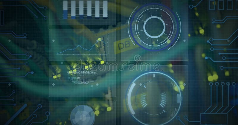 Image of Statistics and Data Processing on Grey Background Stock Image ...