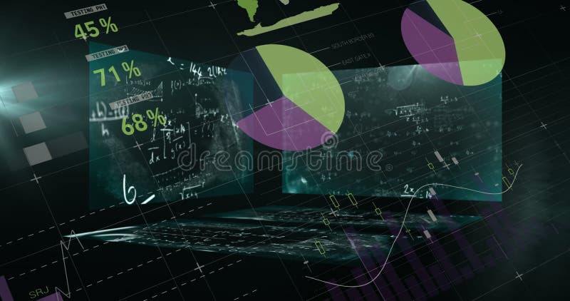 Image of Statistics and Data Processing with Mathematical Equations on ...