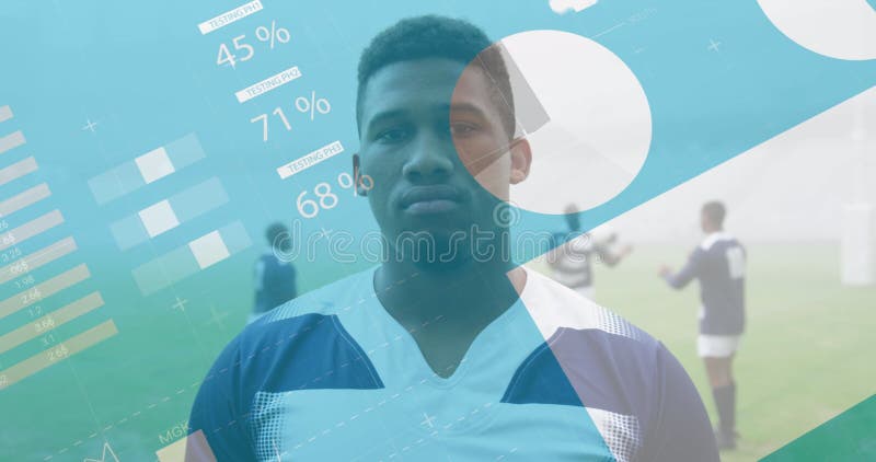 Image of Statistics and Data Processing Over Biracial Rugby Player ...