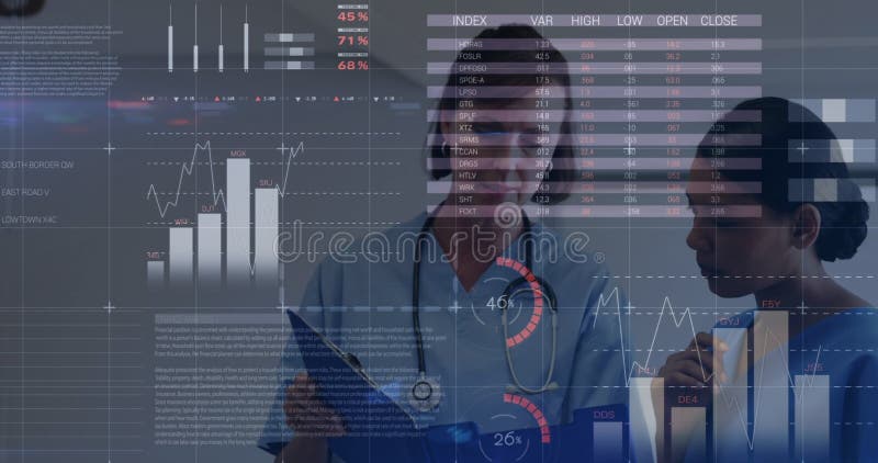 Image of Statistics and Data Processing Over Diverse Doctors Stock ...
