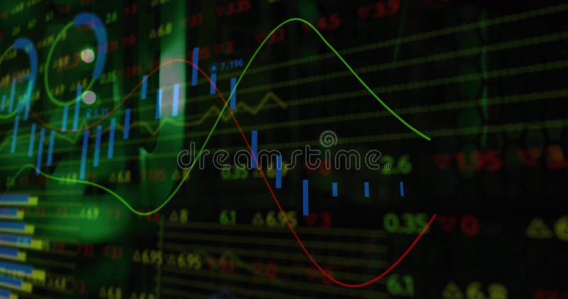 Image of Statistics and Data Processing Over Grid Stock Illustration ...
