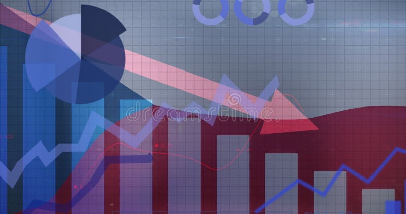 Image of Statistics and Data Processing Over Waving Flag of Czech ...