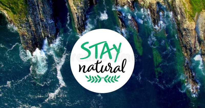 Image of Stay Natural Text Over Sea Stock Photo - Image of ...