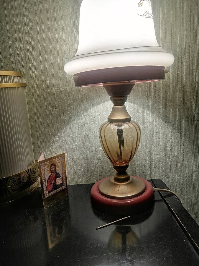 Still Life with Original Table Electric Lamp Stock Image - Image of ...