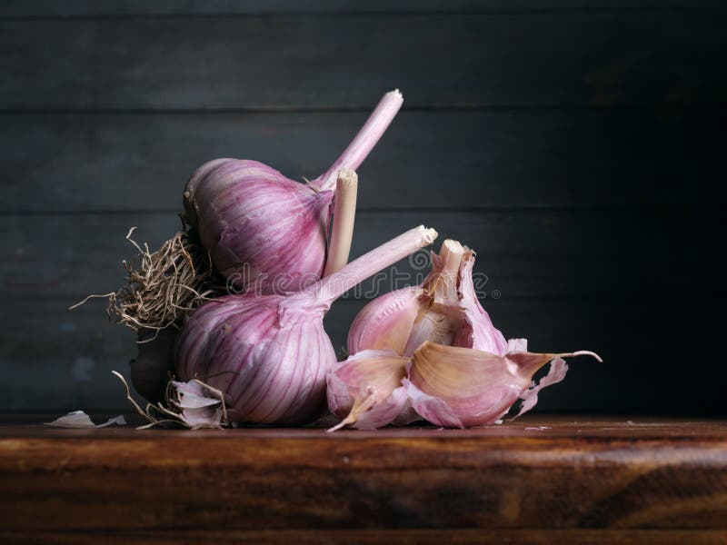 Stack of garlic in France stock photo. Image of nutrition - 277929290