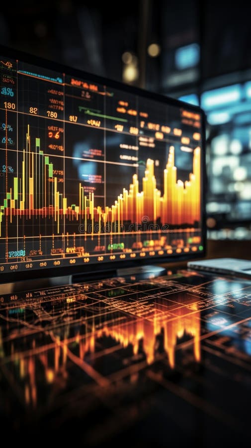 Image Stock Market Analysis Candlestick Graph and Financial Chart on ...