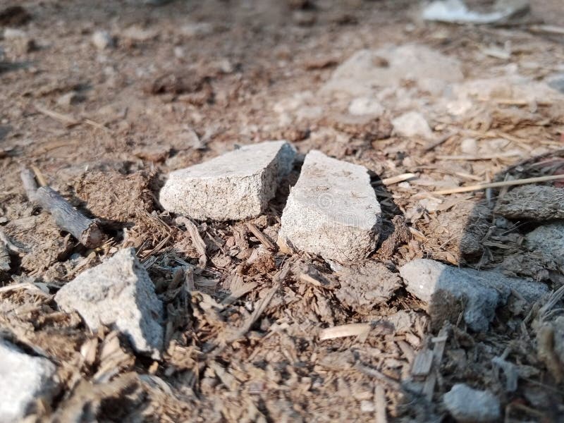 This is the Image of Stone Break into Pieces. Stock Photo - Image of ...