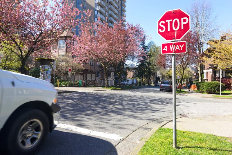 4 Way Intersection Sign
