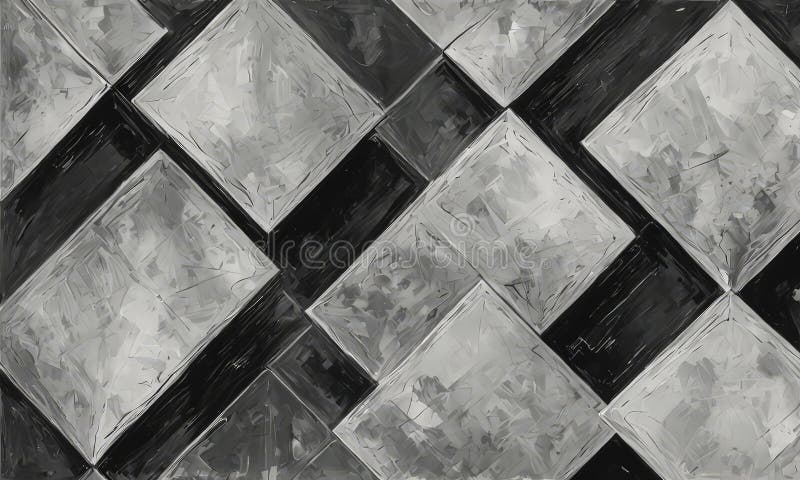 Close-up View Black and White Diamond Pattern, with Diagonal ...