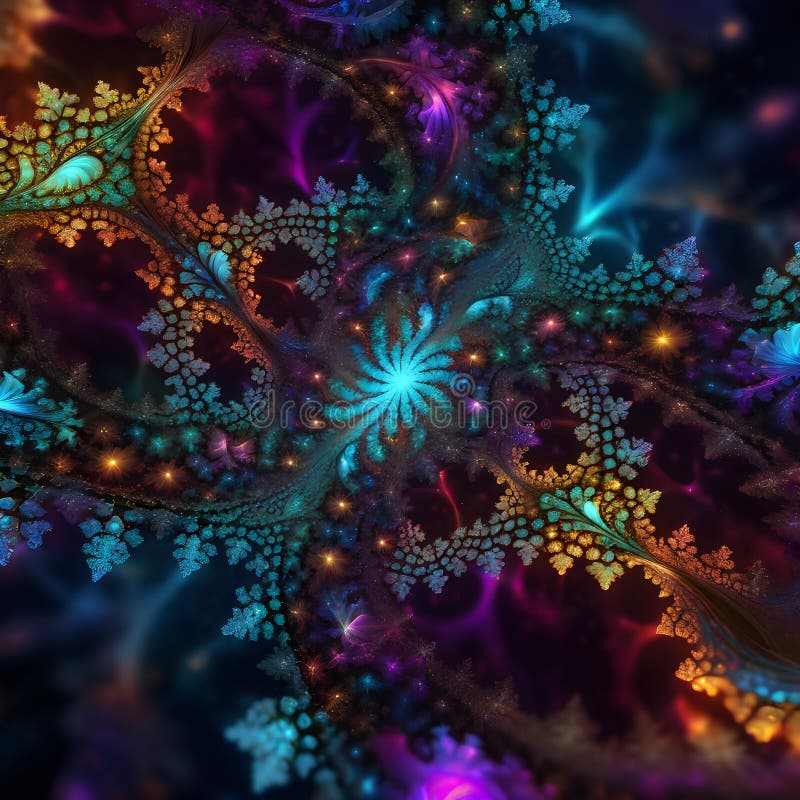 A Striking Example Of Fractal Art A Form Of Algorithmic Art Stock 1741