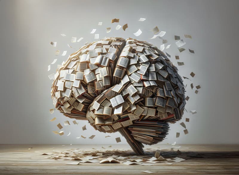 Creative Learning and Intelligence Concept, Artistic Brain Constructed ...