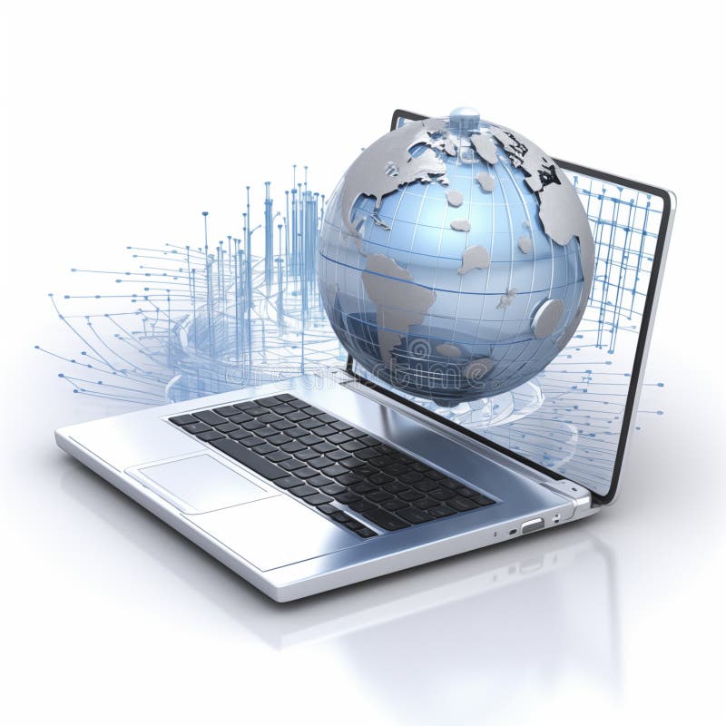 Digital Globalization and Connectivity. Internet of Things. Generate by ...