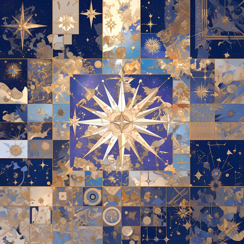 Celestial Tapestry: Stars and Constellations Stock Illustration - Illustration of depth ...