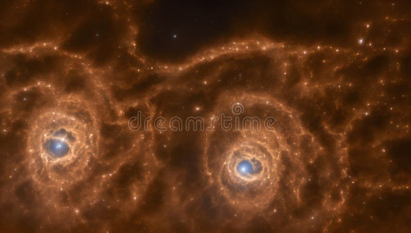 An Image of a Stunningly Panoramic View of Two Supernovas Stock ...