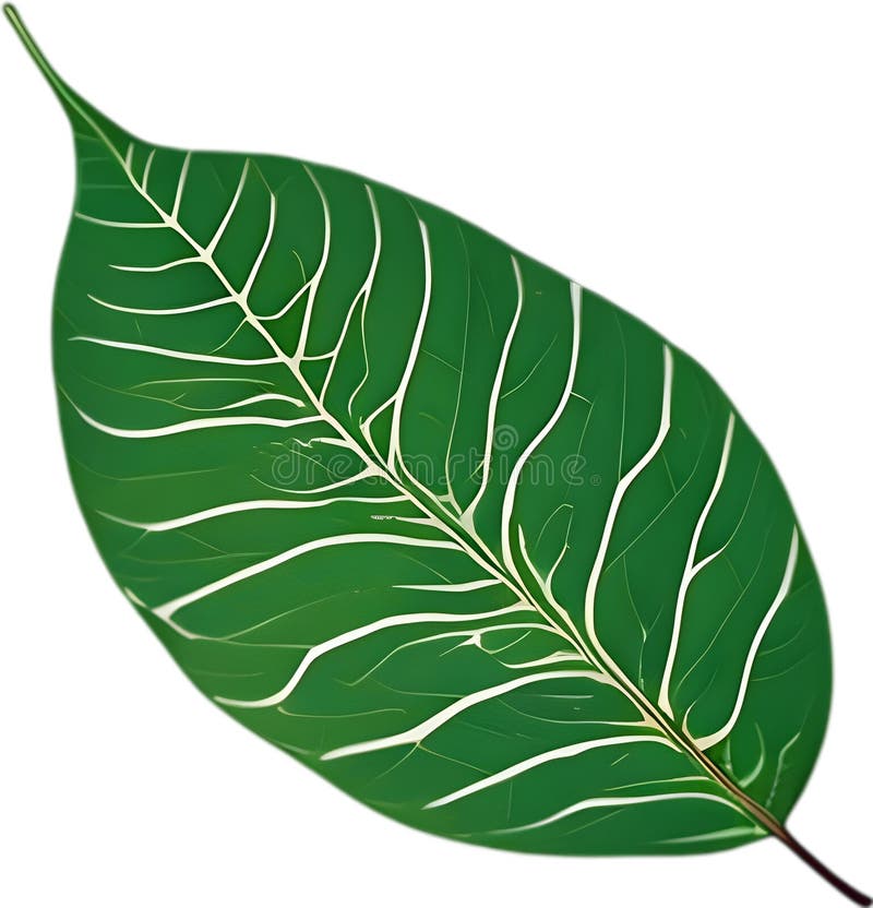 An Image of a Stylized Leaf. Stock Image - Illustration of blossom ...