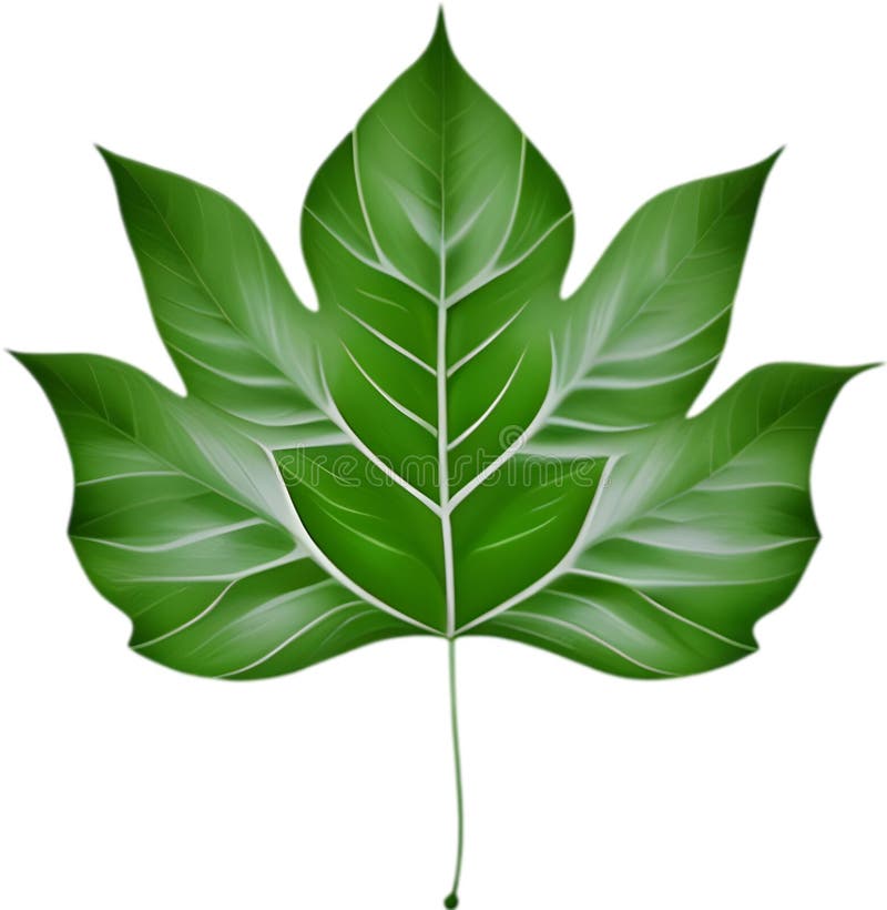 An Image of a Stylized Leaf. Stock Image - Illustration of bright ...