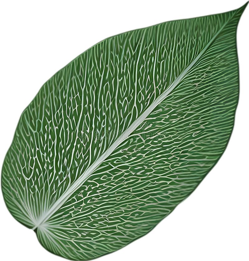 An Image of a Stylized Leaf. Stock Image - Illustration of blossom ...