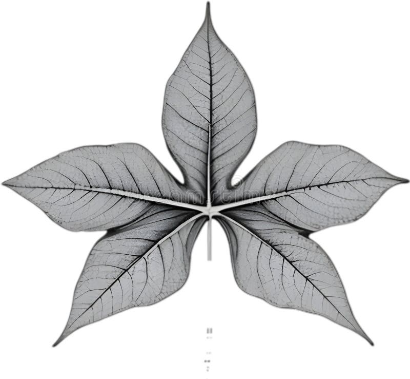 An Image of a Stylized Leaf. Stock Image - Illustration of plant ...