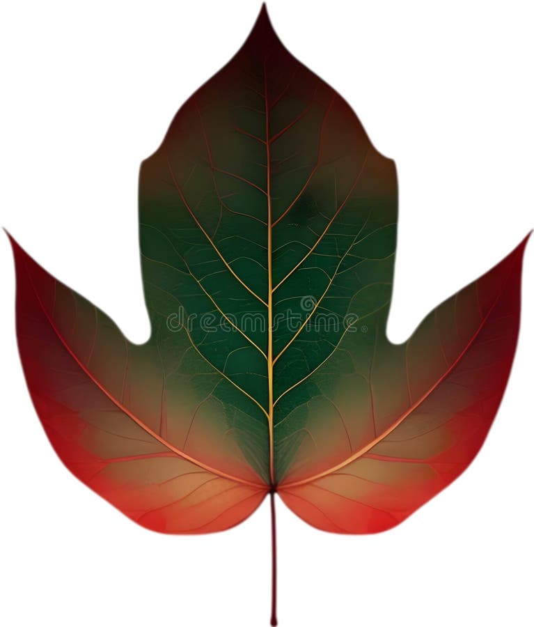 An Image of a Stylized Leaf. Stock Photo - Illustration of watercolor ...