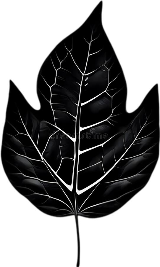 An Image of a Stylized Leaf. Stock Image - Illustration of solid ...