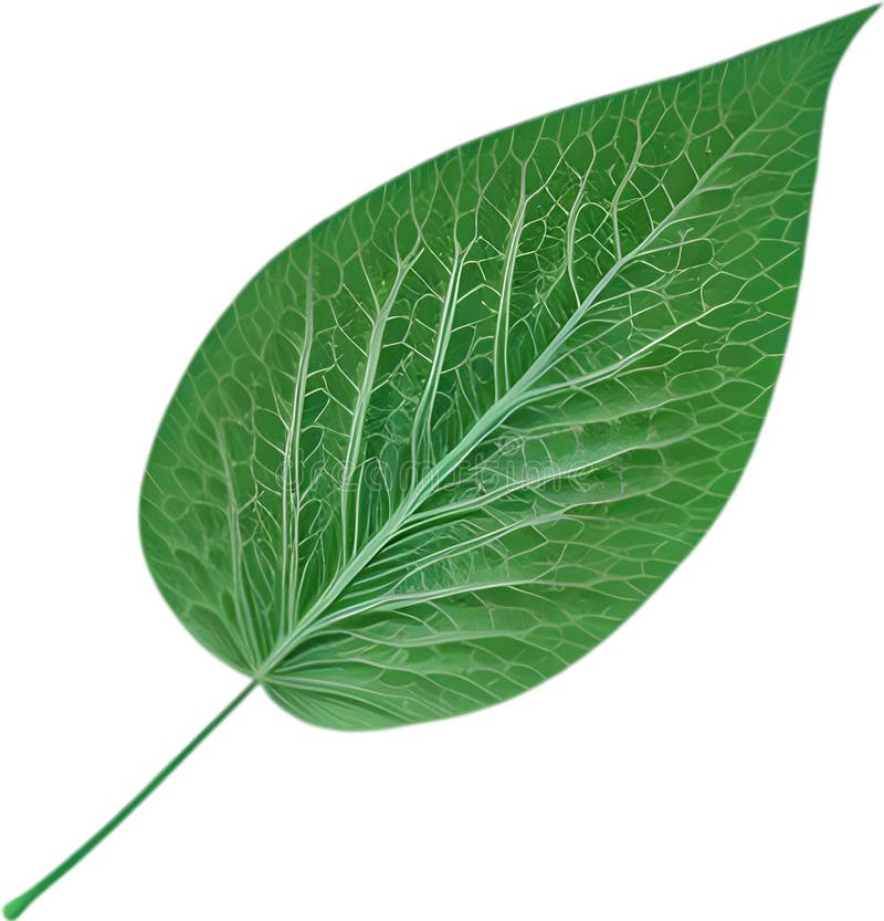 An Image of a Stylized Leaf. Stock Image - Illustration of painted ...