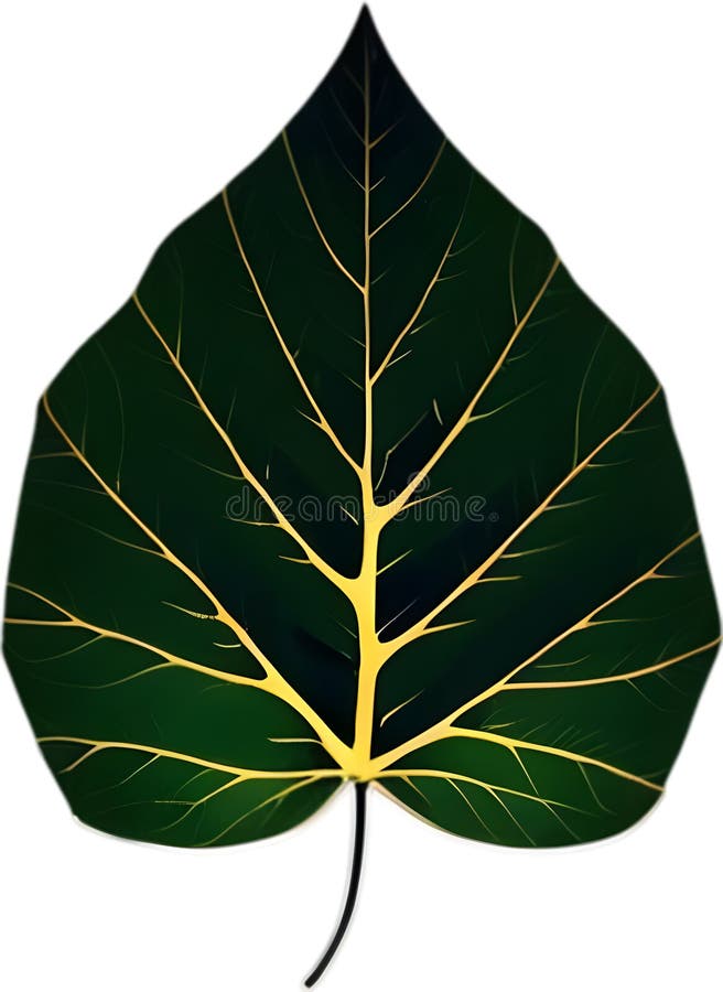 An Image of a Stylized Leaf. Stock Image - Illustration of stylized ...